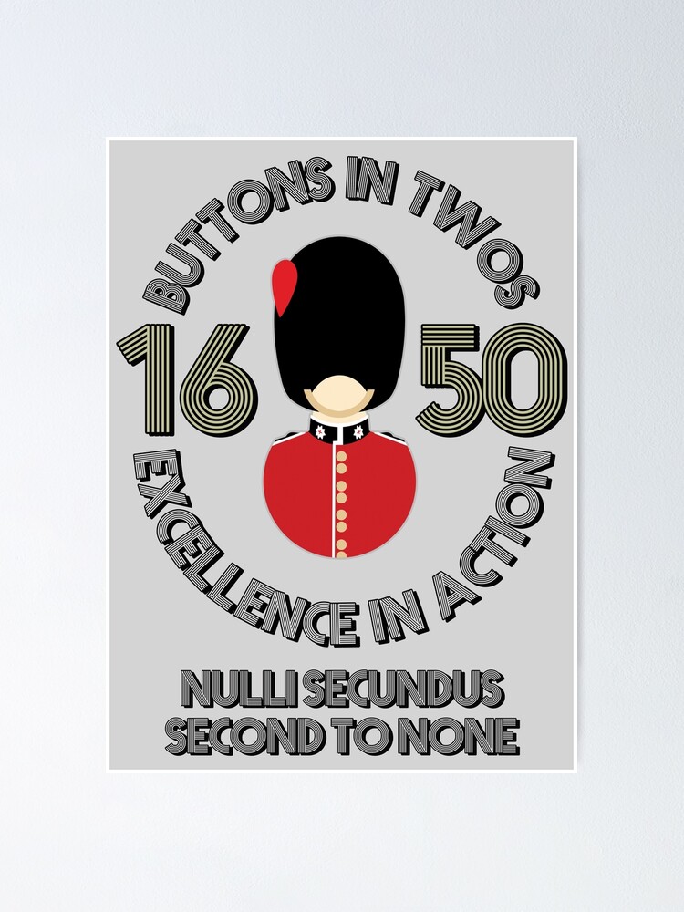 "Buttons in Twos - Coldstream Guards" Poster for Sale by BlueRedBlue ...
