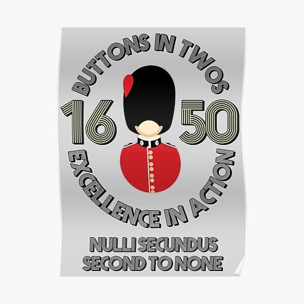 "Buttons in Twos - Coldstream Guards" Poster for Sale by BlueRedBlue ...