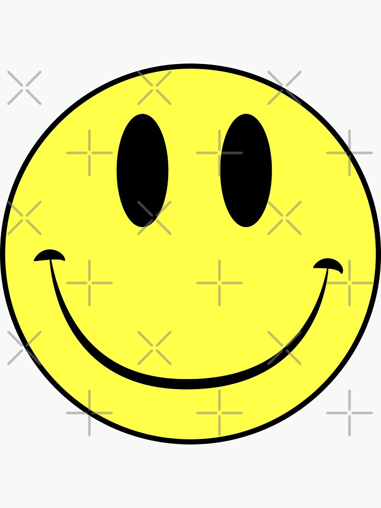 "Acid House Face" Sticker by BennyBearProof | Redbubble