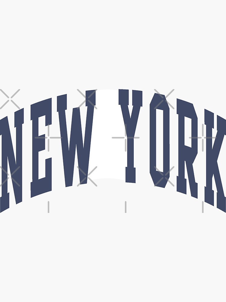 "New York Dark Blue Varsity Lettering" Sticker for Sale by yourcute ...