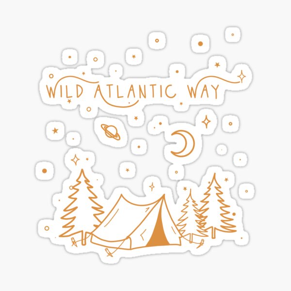 "Camping on the Wild Atlantic Way, Ireland " Sticker for Sale by ...