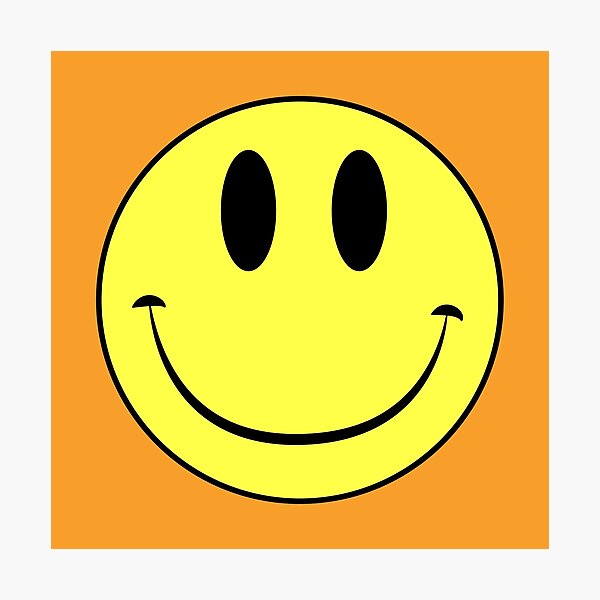 "Classic Acid House Smiley Face Rave Culture" Photographic Print by ...