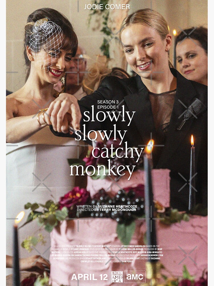 "Slowly Slowly Catchy Monkey 3x01 - Killing Eve Poster" Sticker for Sale by rross0810 | Redbubble