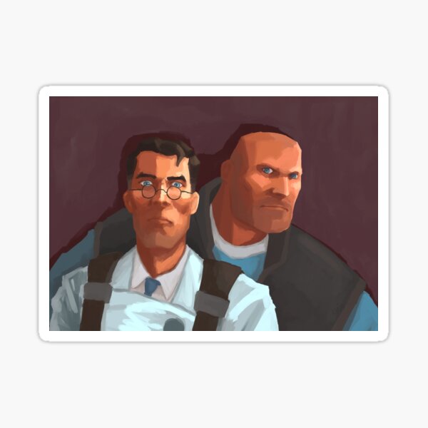 "TF2 - Heavy and Medic" Sticker by Lileiv | Redbubble