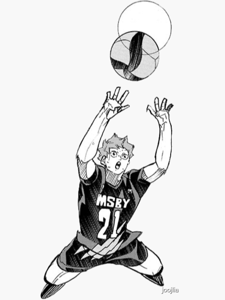 "Hinata Setting Haikyuu Timeskip Manga Cap" Sticker for Sale by joojlia ...