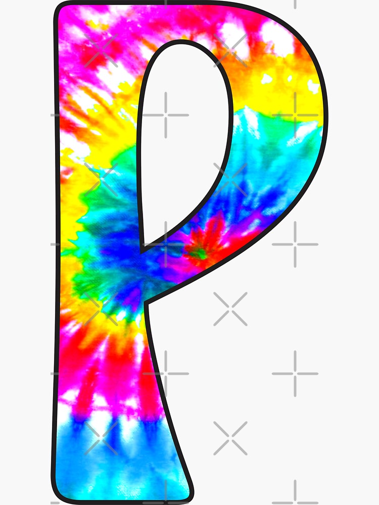 " Tie dye letter p" Sticker by Tetete | Redbubble