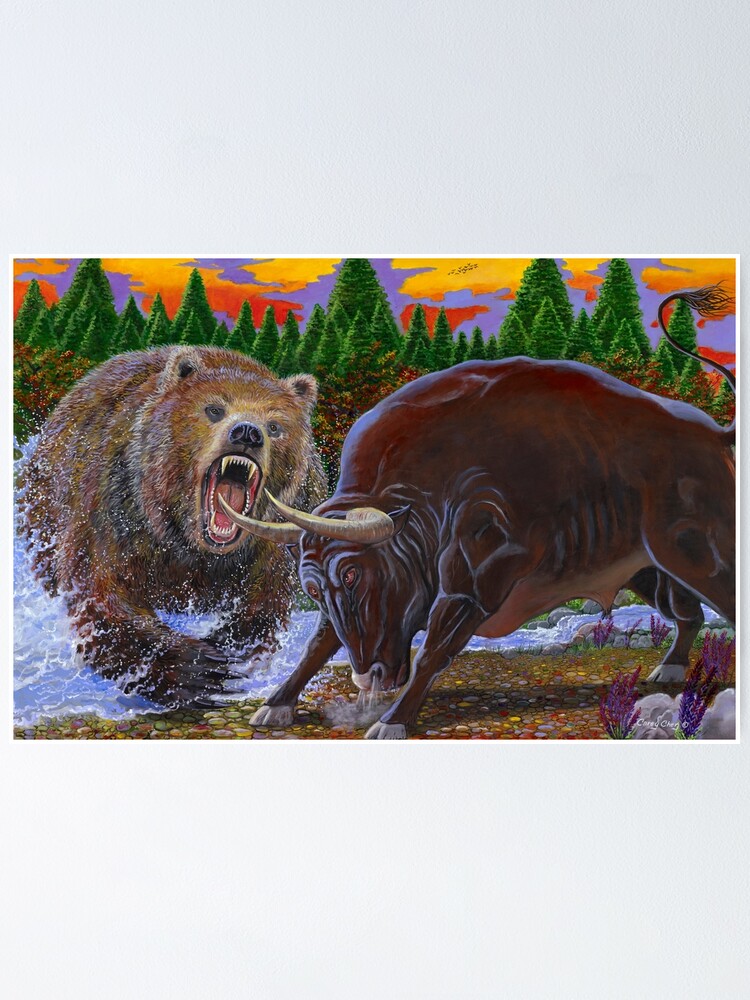 "Bull and Bear" Poster by Bluemarlin | Redbubble