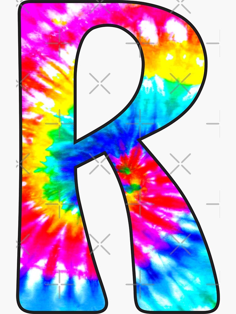 "Tie dye letter r" Sticker by Tetete | Redbubble