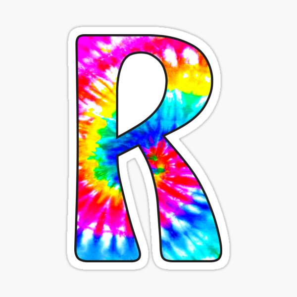 "Tie dye letter r" Sticker for Sale by Tetete | Redbubble