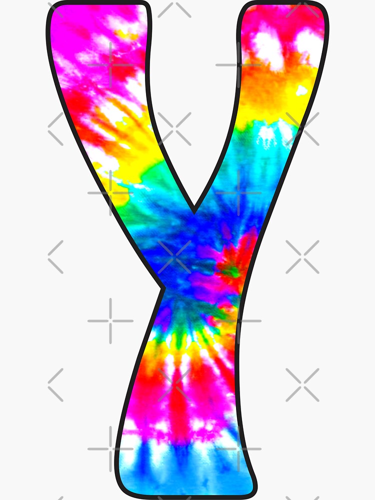 " Tie dye letter y" Sticker for Sale by Tetete | Redbubble