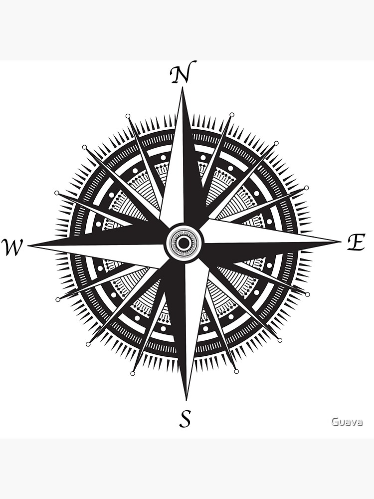 "Compass Rose" Sticker for Sale by Guava | Redbubble