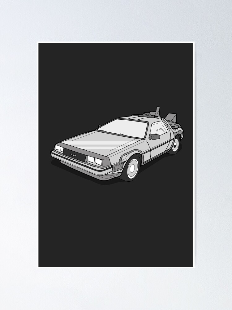 "Back to the Future Delorean " Poster by Feelmeflow | Redbubble