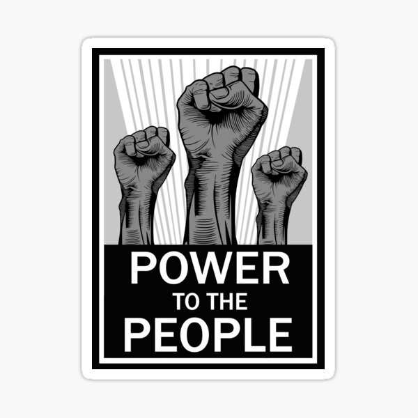 "Power To The People" Sticker for Sale by SubmarineTeam | Redbubble