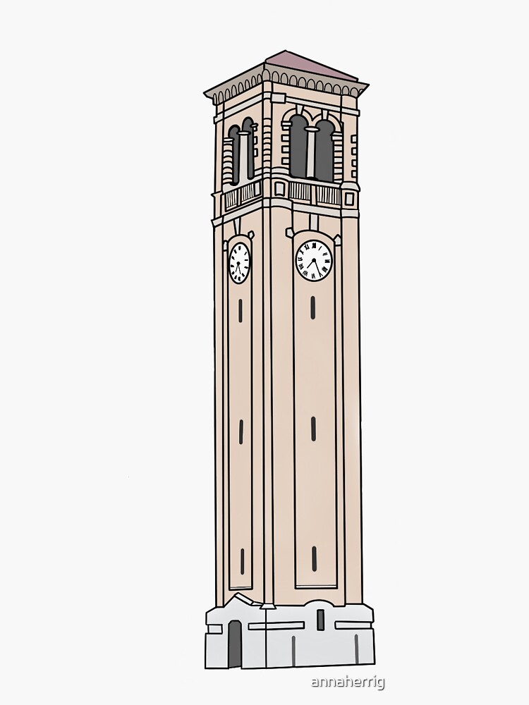 "UNI Campanile " Sticker for Sale by annaherrig | Redbubble