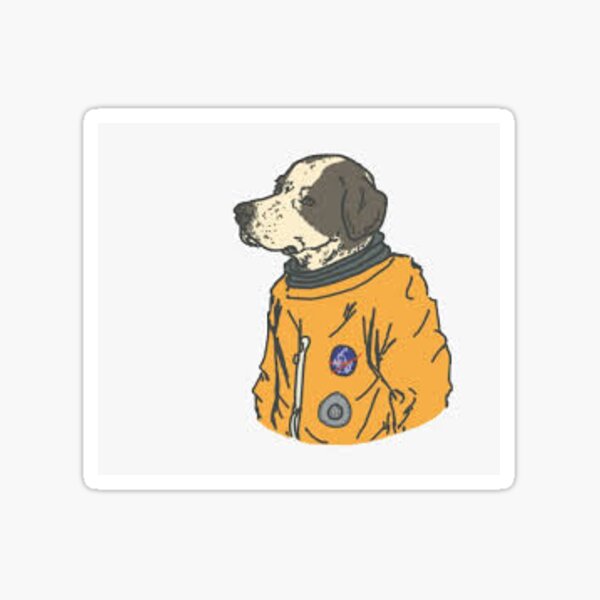 "Space dog" Sticker by whalepotatos | Redbubble
