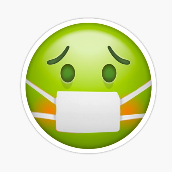"Tired Sick with Mask Emoji" Sticker for Sale by ryannikitiadis | Redbubble