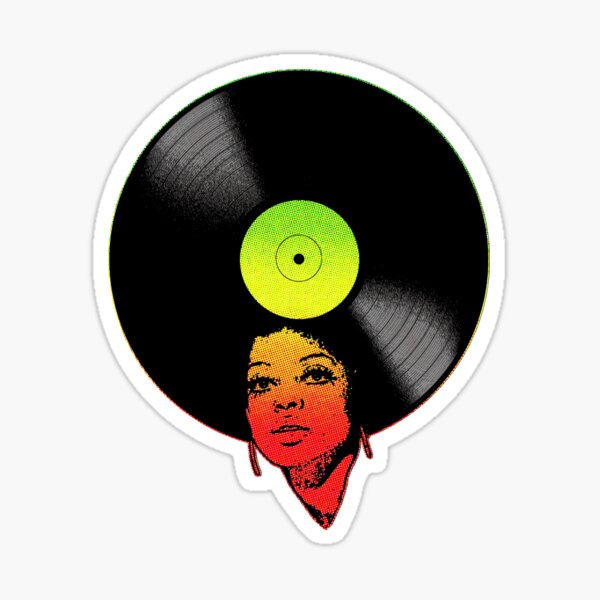 "Afrovinyl (Rasta)" Sticker for Sale by Bronzarino | Redbubble