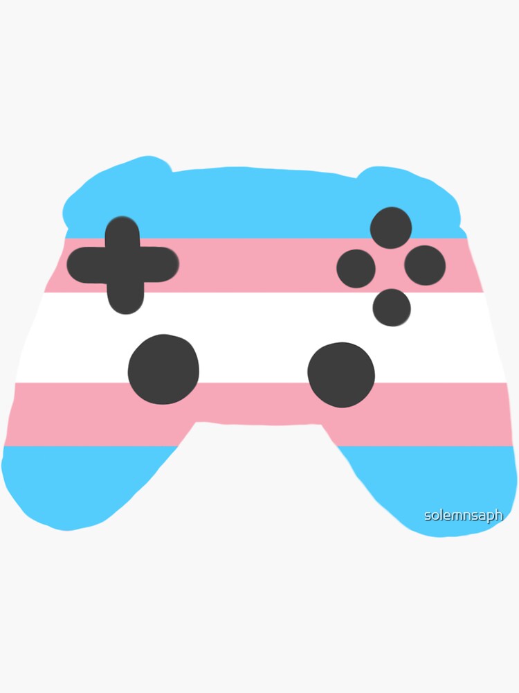 "Trans Pride controller" Sticker by solemnsaph | Redbubble
