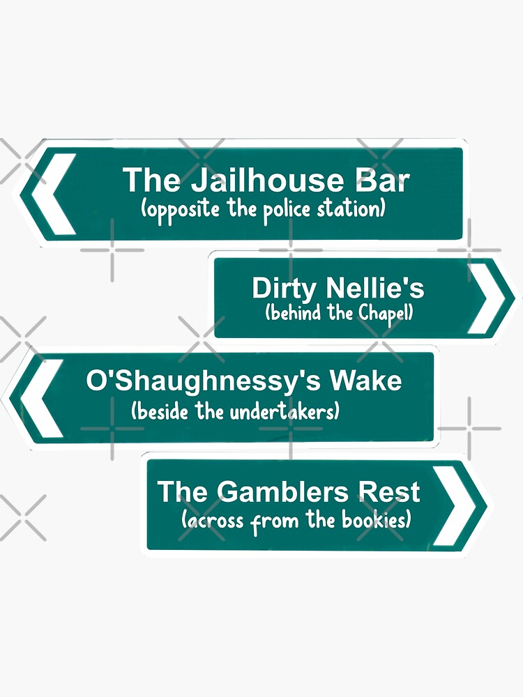 " Irish Pub Road Signs" Sticker by articlave | Redbubble