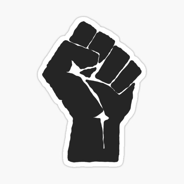 "Black Power Fist Symbol" Sticker by pbandjai | Redbubble