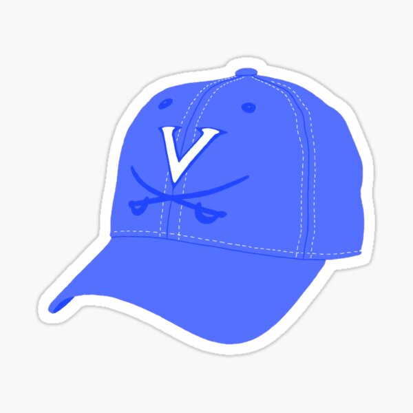 "UVA Logo V Sabres Baseball Hat Dark Blue" Sticker by cats-corner ...