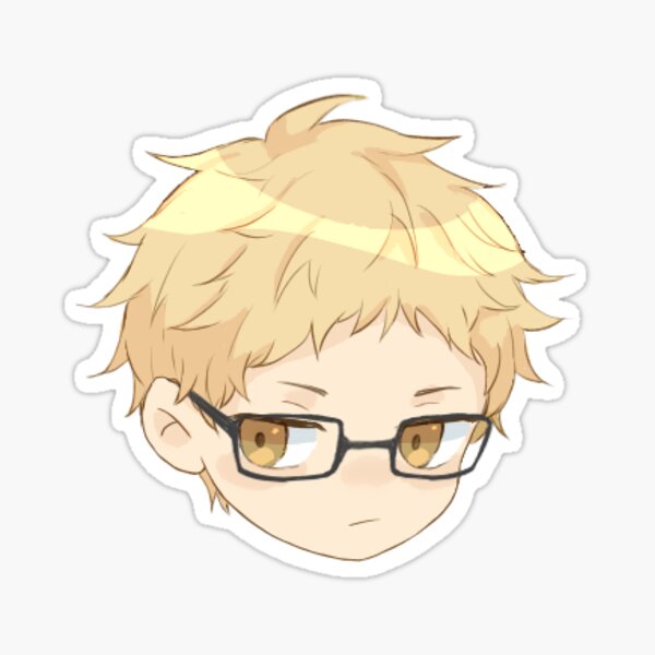 Pegatina «Chibi Tsukishima» de Endersendd | Redbubble