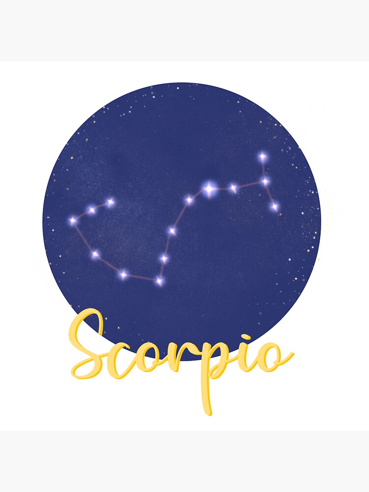 "scorpio star sign constellation design with scorpio in yellow ...
