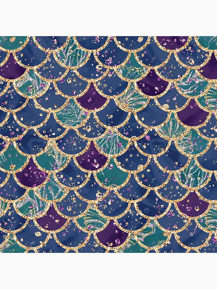"Mermaid scales" Sticker by angieanguk | Redbubble