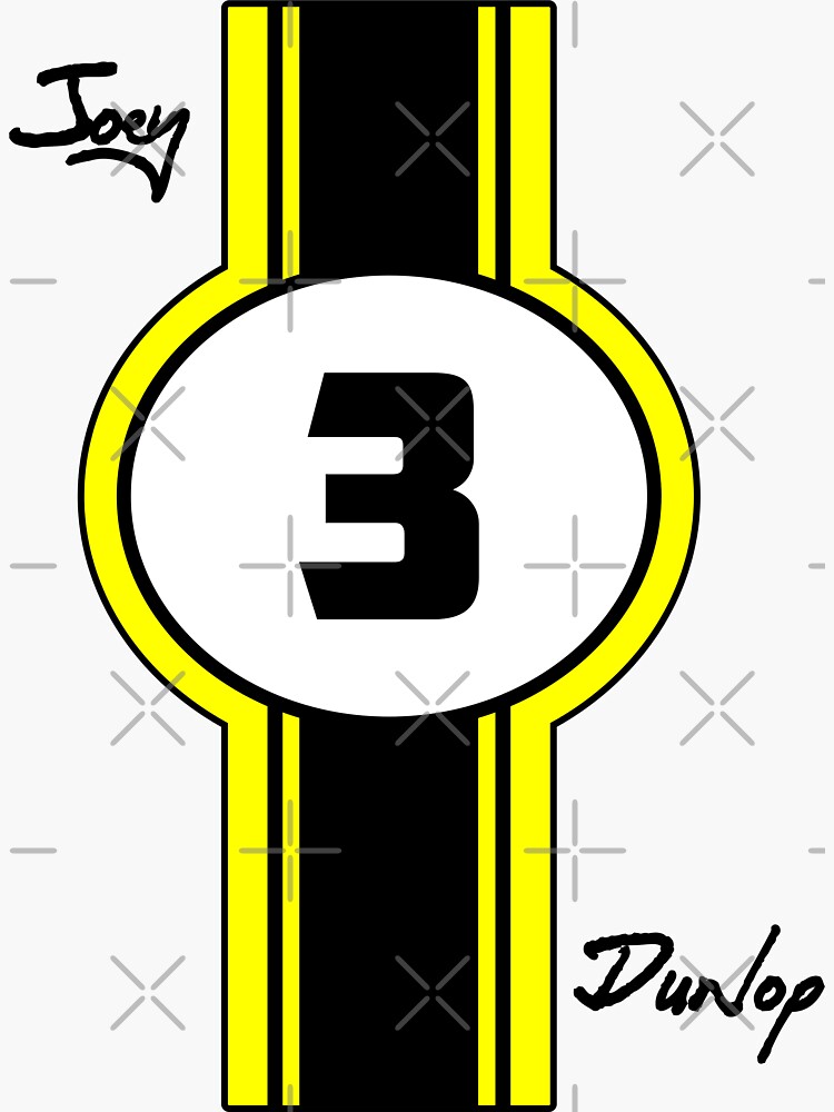 "Joey Dunlop" Sticker for Sale by Autographix | Redbubble