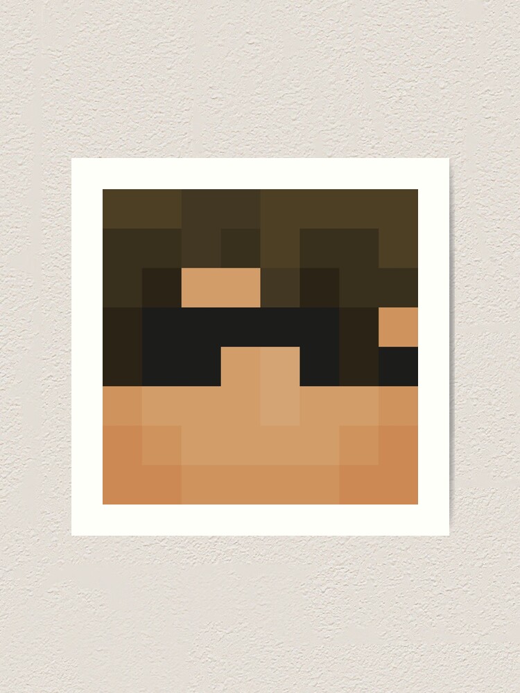 "Sky Does Minecraft face" Art Print for Sale by youtubedesign | Redbubble