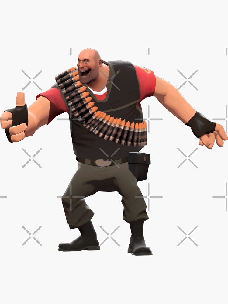 "TF2 Heavy Pow" Sticker for Sale by Cursedfate | Redbubble