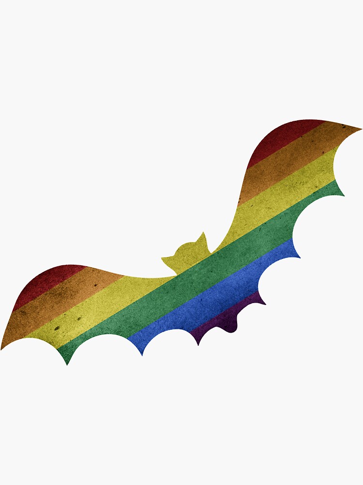 " Rainbow Bat pride LGBT " Sticker by GinPain | Redbubble
