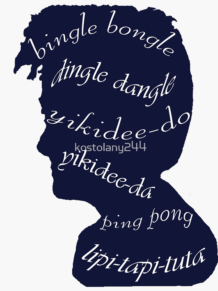 "Bingle bongle dingle dangle" Sticker for Sale by kostolany244 | Redbubble
