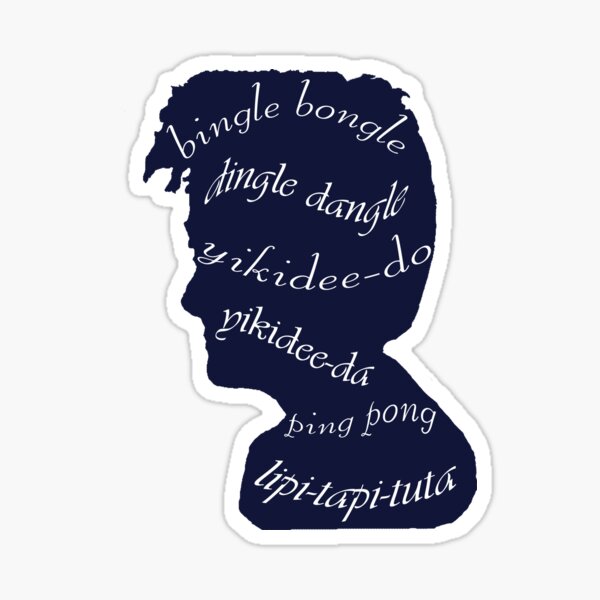 "Bingle bongle dingle dangle" Sticker for Sale by kostolany244 | Redbubble