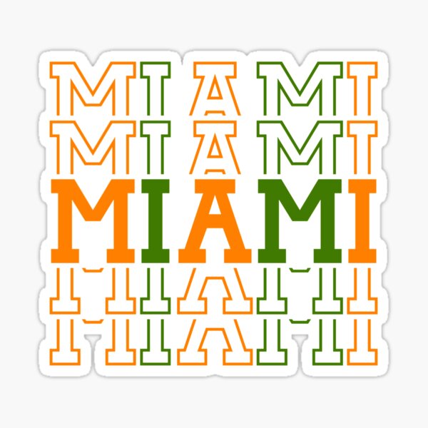 "University of Miami" Sticker for Sale by Emilymyers12 | Redbubble