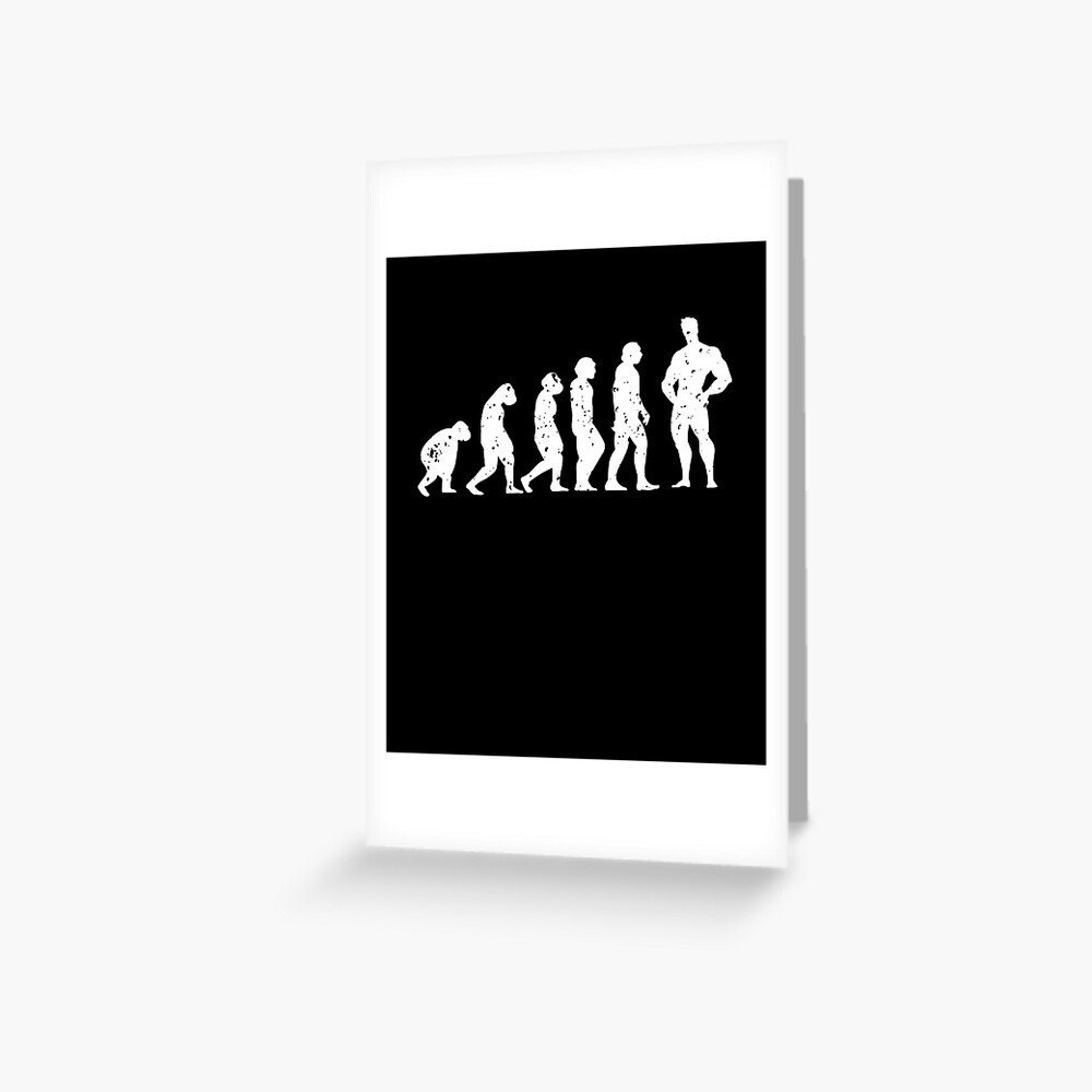 "Evolution of a Bodybuilder Novelty bodybuilder gift for men" Greeting ...