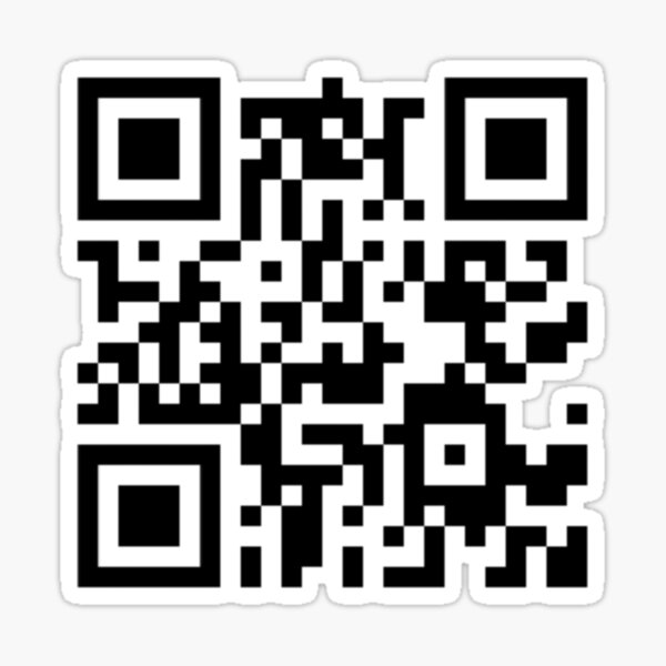 "Rick roll URL code" Sticker for Sale by olligane | Redbubble