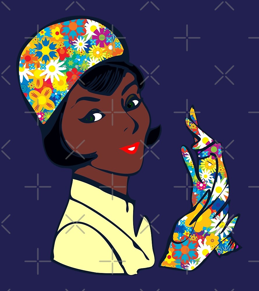 "retro black mod lady" by gossiprag | Redbubble