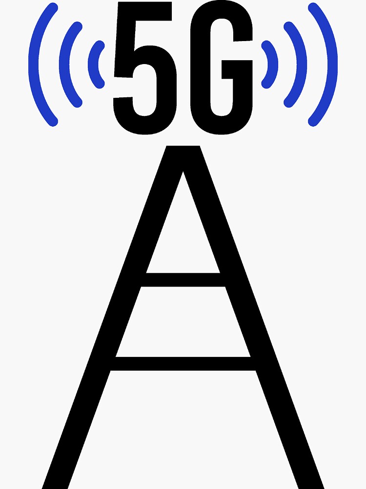 "5G technology wireless mask cellular network" Sticker by lsvds | Redbubble