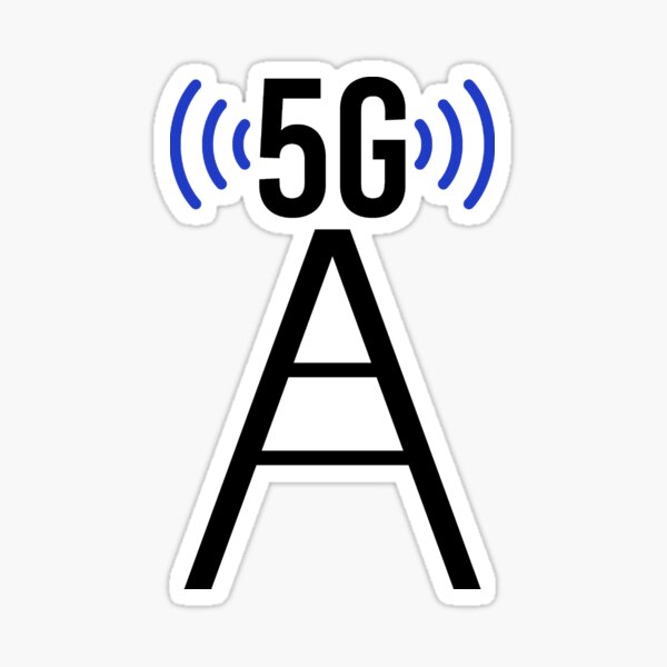 "5G technology wireless mask cellular network" Sticker by lsvds | Redbubble