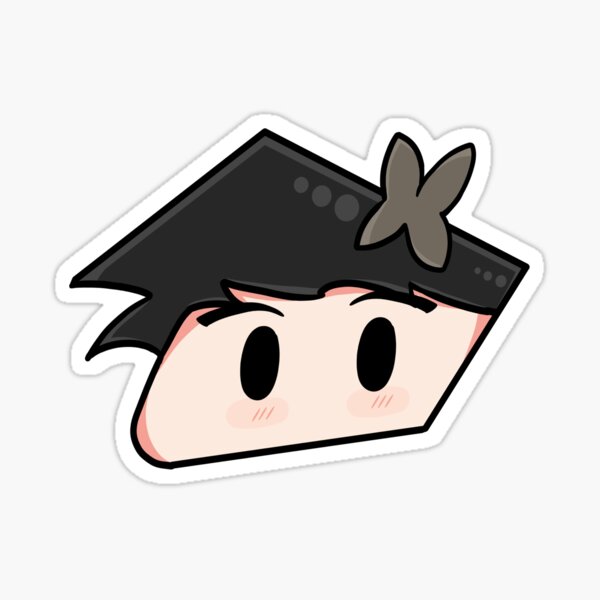 Pegatina «Komi-san Tadano Chibi Head» de projectanima | Redbubble