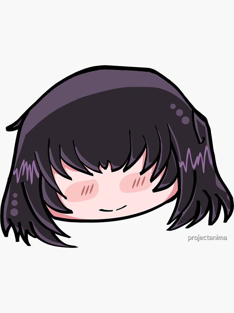 Pegatina «Komi-san Emoyama Chibi Head» de projectanima | Redbubble