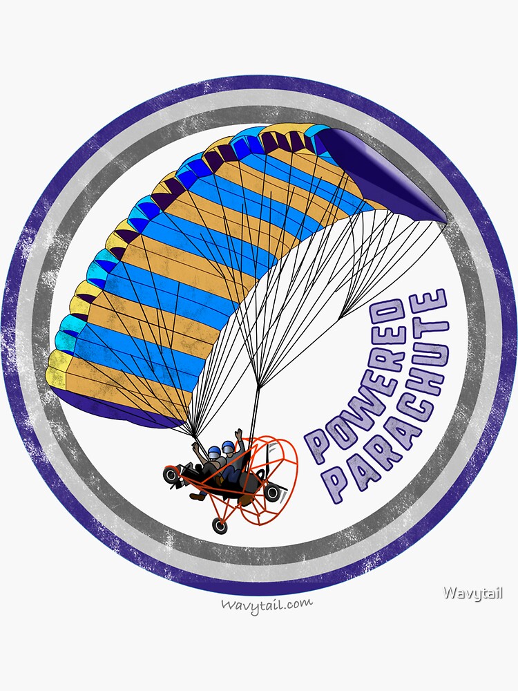 "Powered Parachute" Sticker for Sale by Wavytail | Redbubble