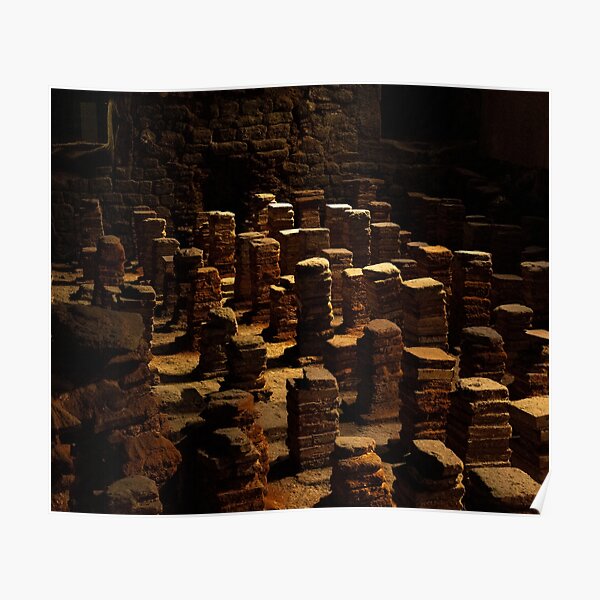 "Ancient Roman heating system in Bath, England" Poster by sophaznar ...
