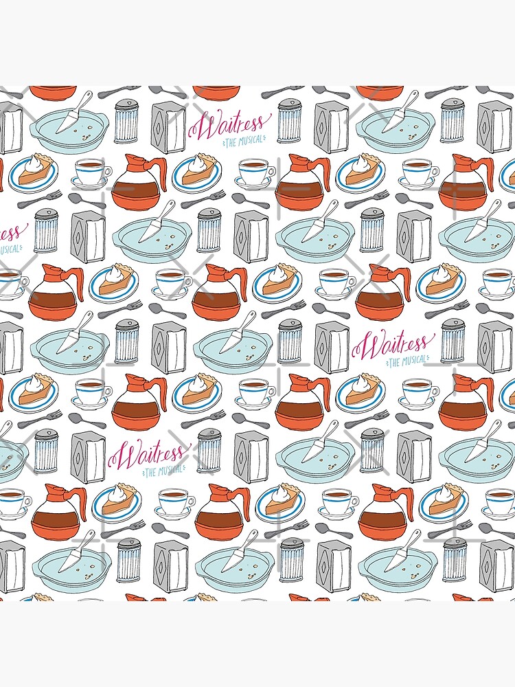 "Waitress the Musical - cake and coffee high quality vector repeated ...