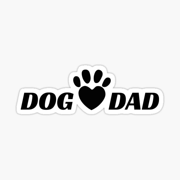 "Dog Dad Paw" Sticker by D-Signs4U | Redbubble
