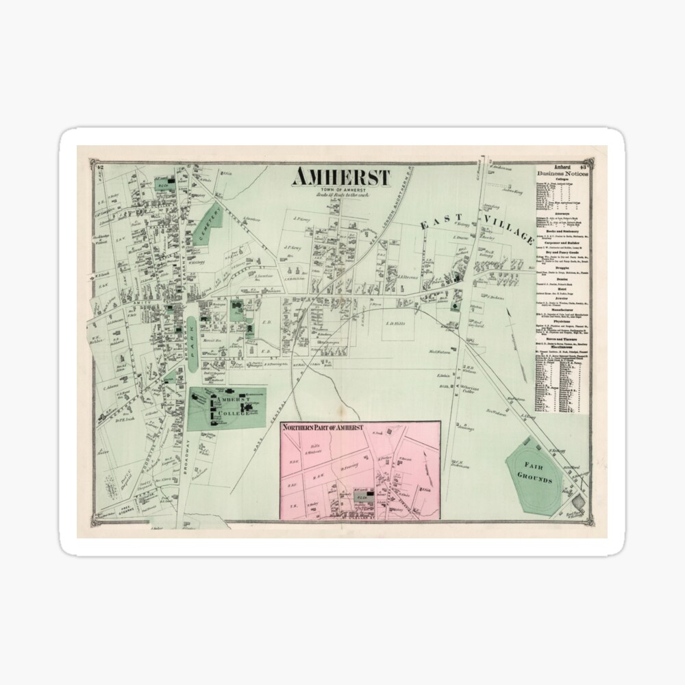 Prints Art & Collectibles Vintage Western Massachusetts Town Atlas ...
