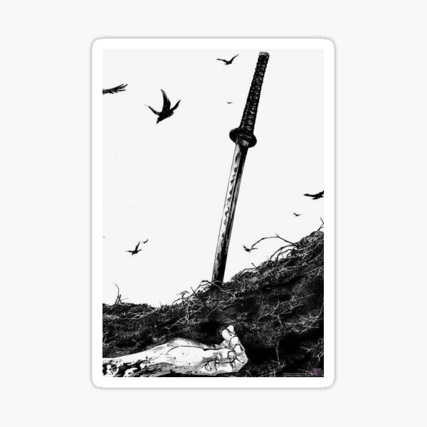 "Samurai Sword" Sticker by siantenzin | Redbubble