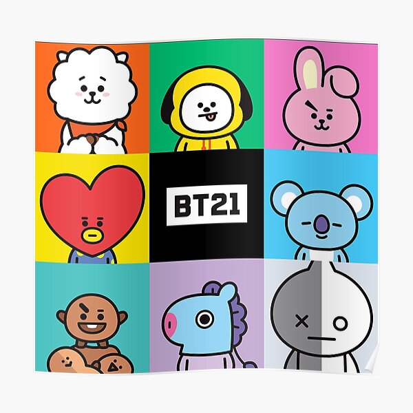 Bts Bt21 Tata Taehyung Jungkook Suga Jin Namjoon Rm J Hope Jimin Koya ...