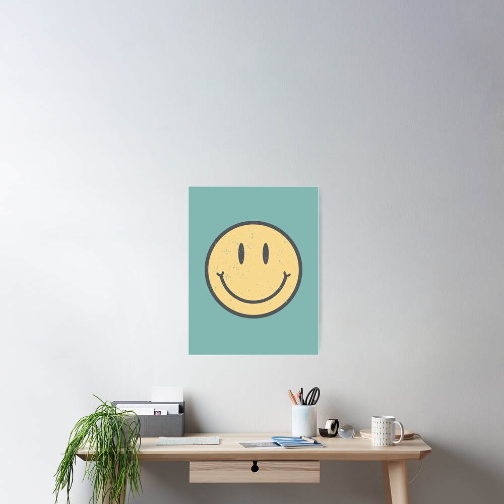 "retro smiley face" Poster for Sale by laurenashdesign | Redbubble